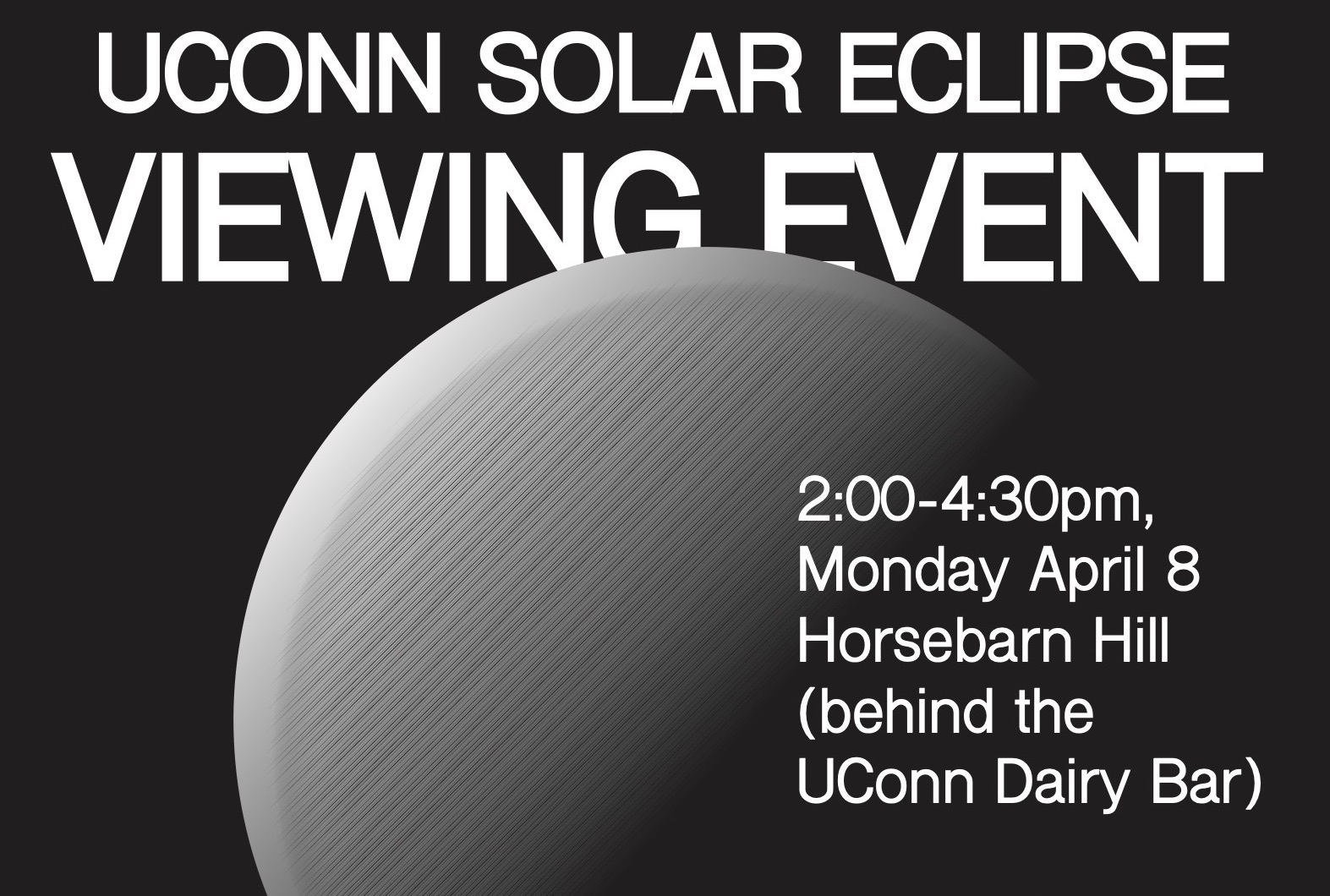 Solar Eclipse Viewing Event: 2-4:30pm Mon Apr 8 on Horsebarn Hill ...